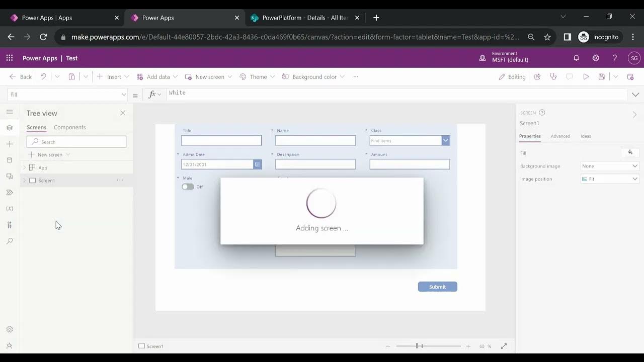 Insert Data Canvas app(PowerApp) to SharePoint List - YouTube