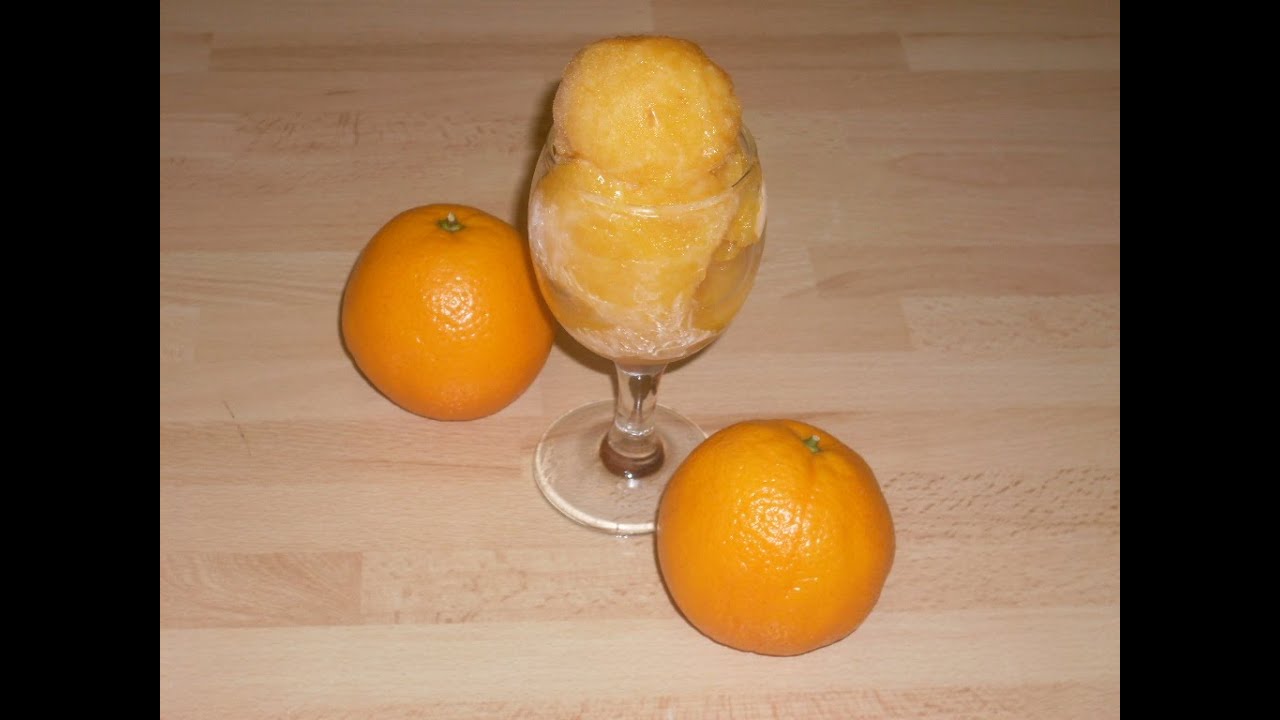 Comment faire un sorbet à l'orange - Recette de sorbet et glace - YouTube