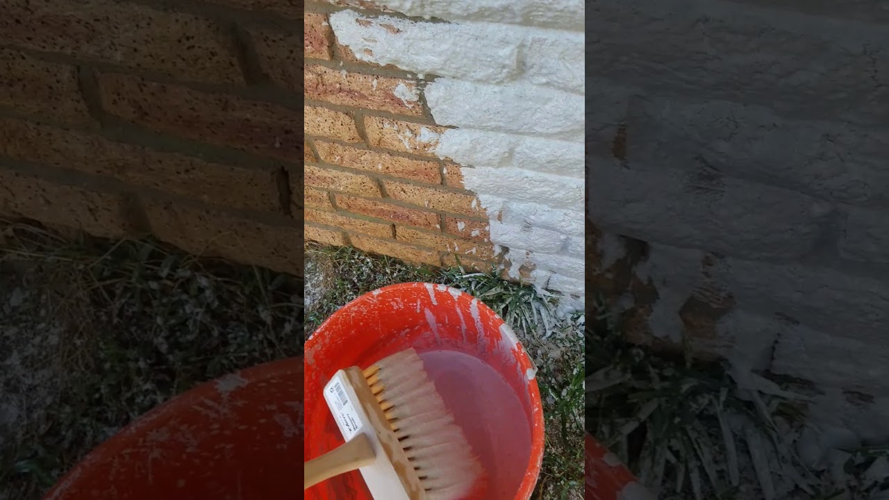 Lime washing, white washing, mortar washing, German smear brick ...