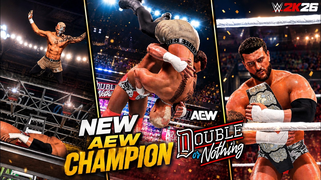 WWE 2K26 SIMULATION: MJF vs Darby Allin AEW: Double or Nothing 2026 ...