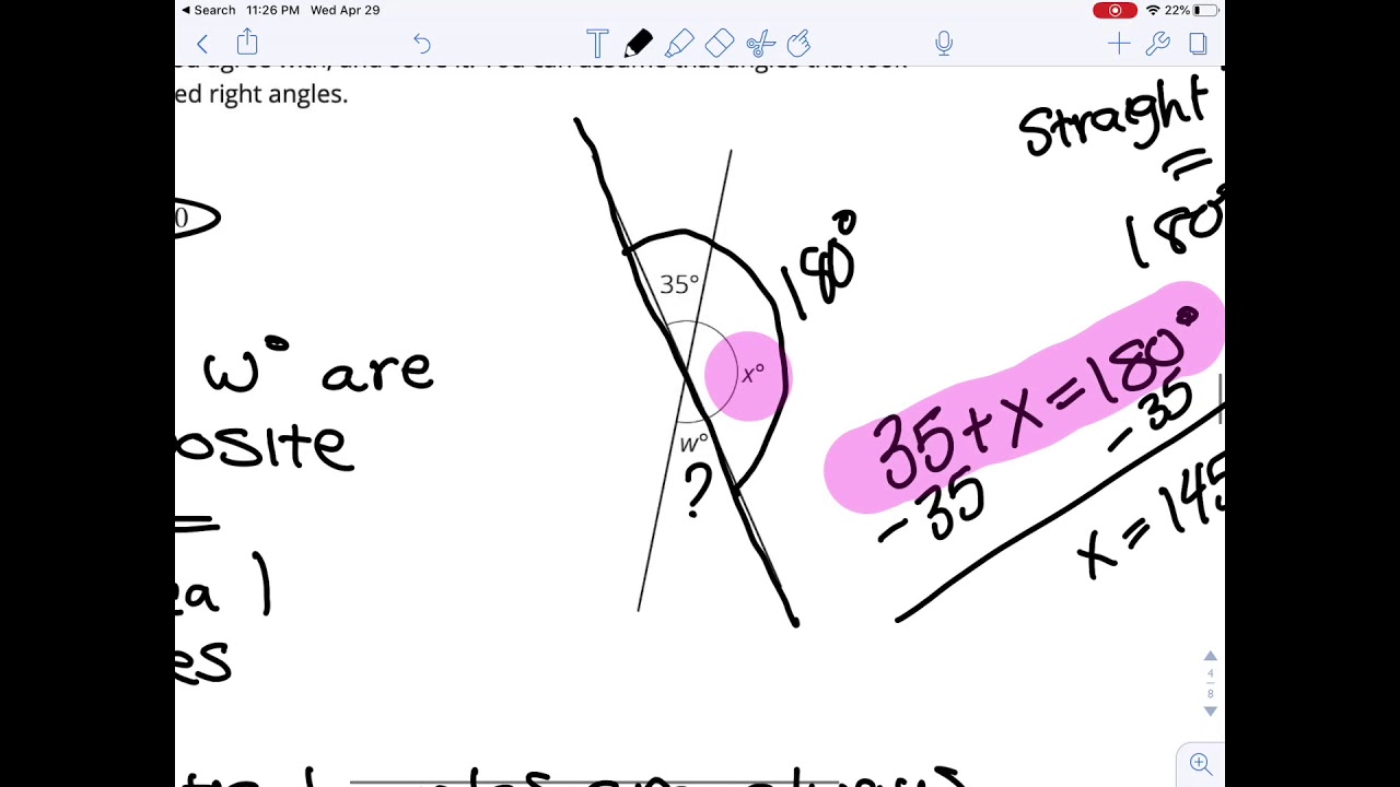 Using Equations to Solve for Unknown Angles - Help Video - YouTube