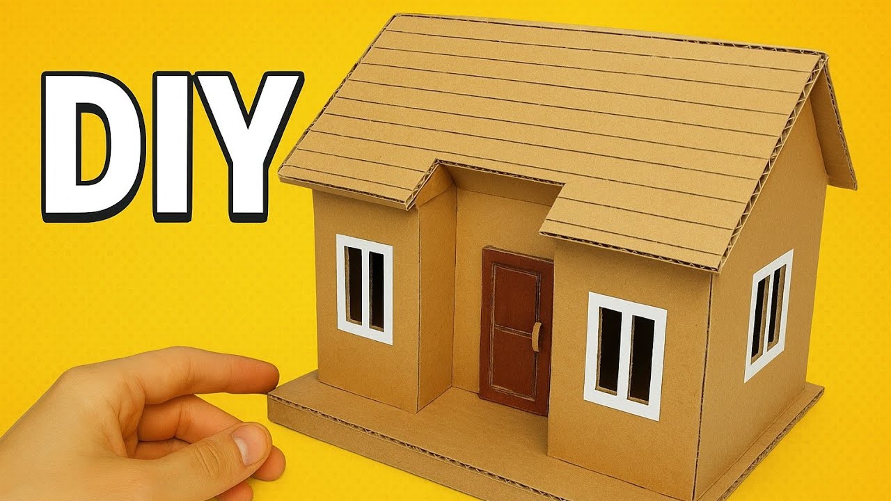 How To Make House From Cardboard So easy and beautiful - YouTube