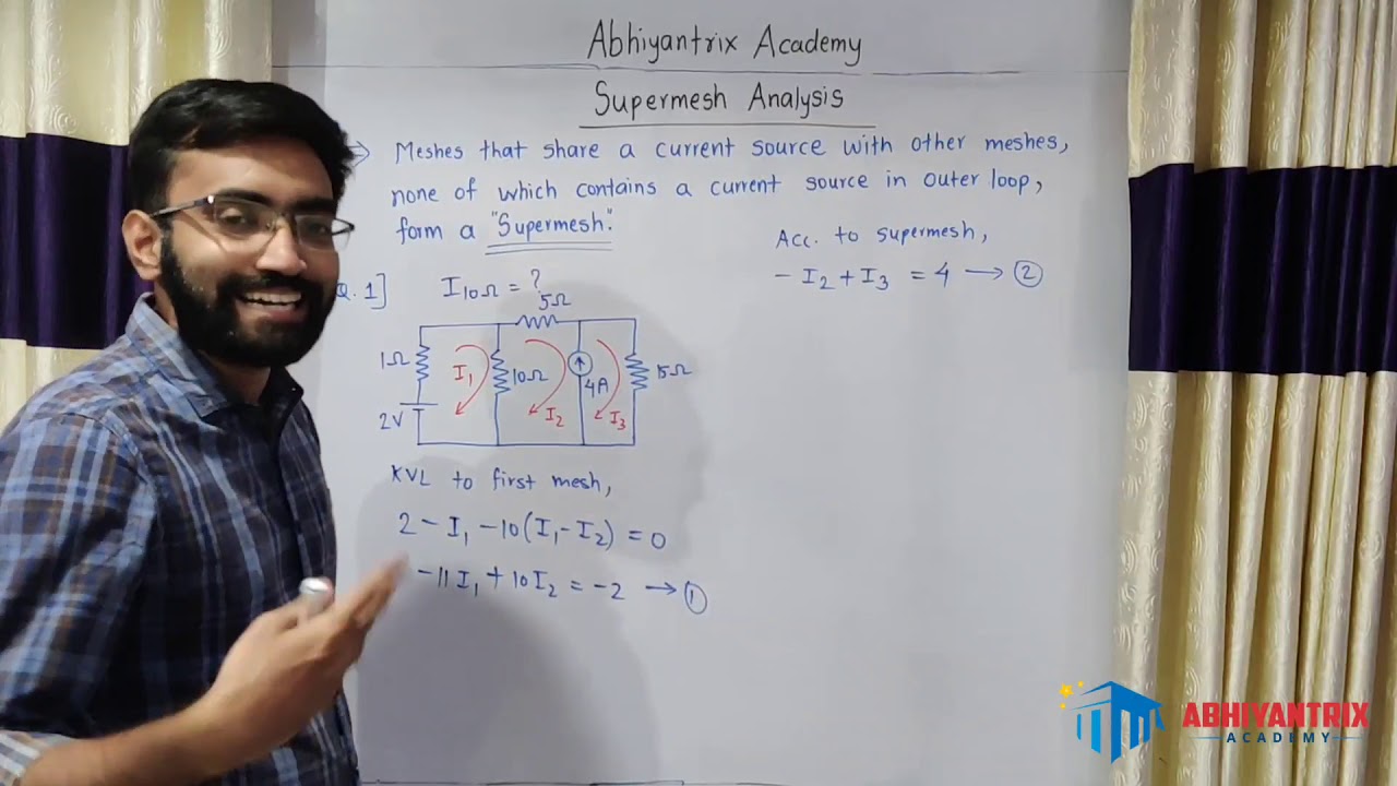 Supermesh Analysis Part 1 Dc Circuits Basic Electrical 9794