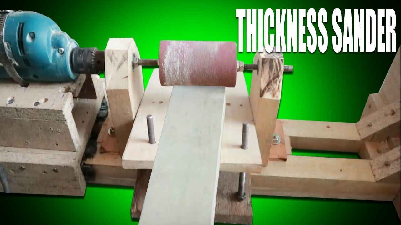 4 in 1 - Homemade Thickness Sander (PART 4) Powered Hand Drill - Mesin ...