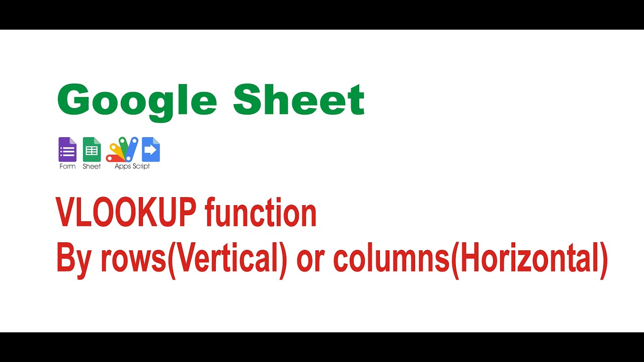 VLOOKUP FUNCTION - BY ROWS (VERTICAL) OR COLUMNS (HORIZONTAL) - YouTube
