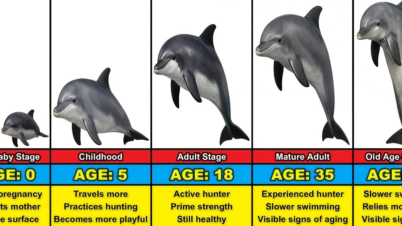 Dolphin Transformation From 0 to 50 Years Old - YouTube