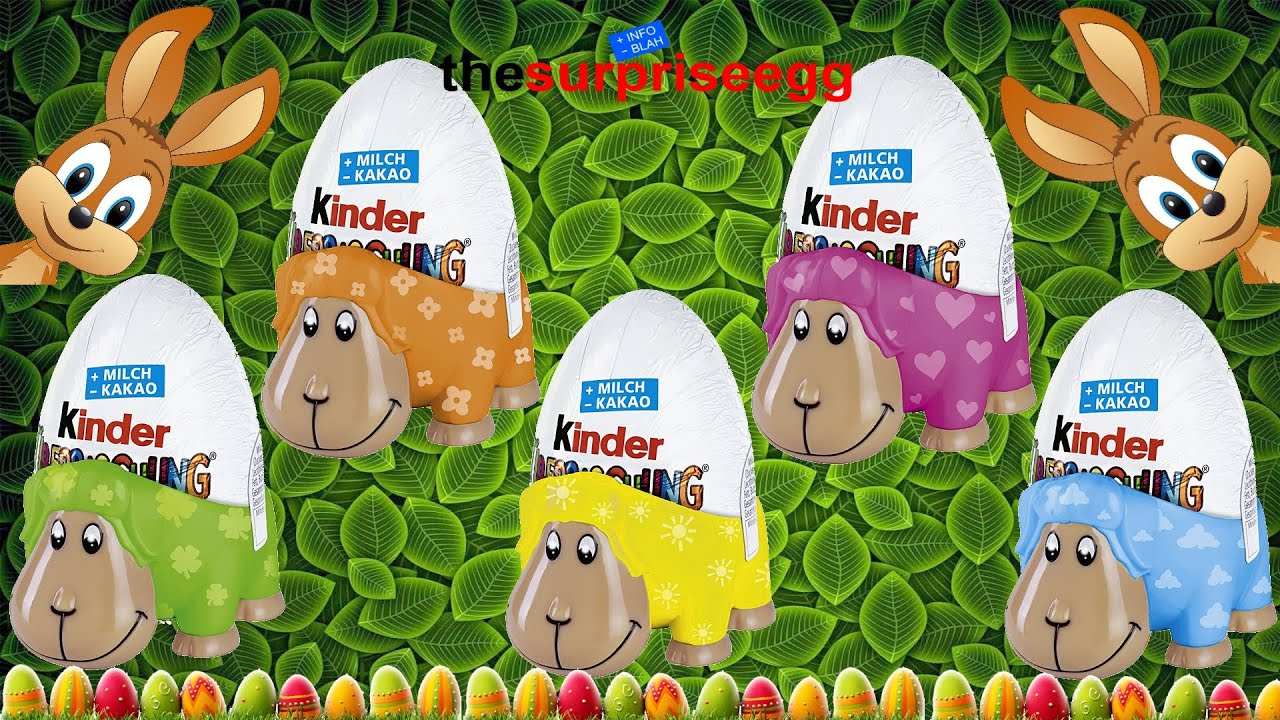 NEW 5 Kinder Surprise Eggs Sheep Egg Cup easter edition 2015 SpongeBob ...