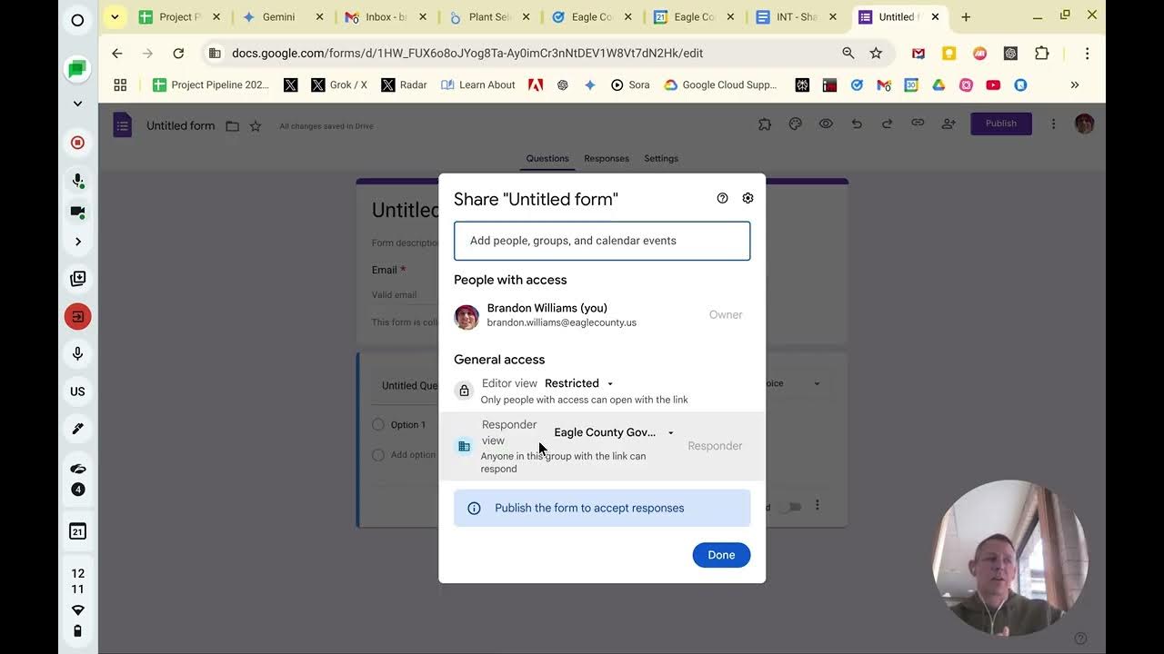 My Lazy Spot - Google Forms - New "Publish" Step - YouTube