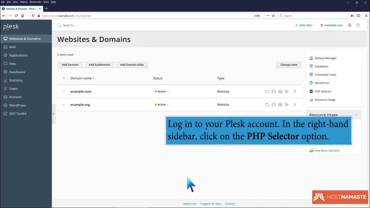 How to increase or decrease PHP Memory Limit via CloudLinux Selector in Plesk HostNamaste - YouTube