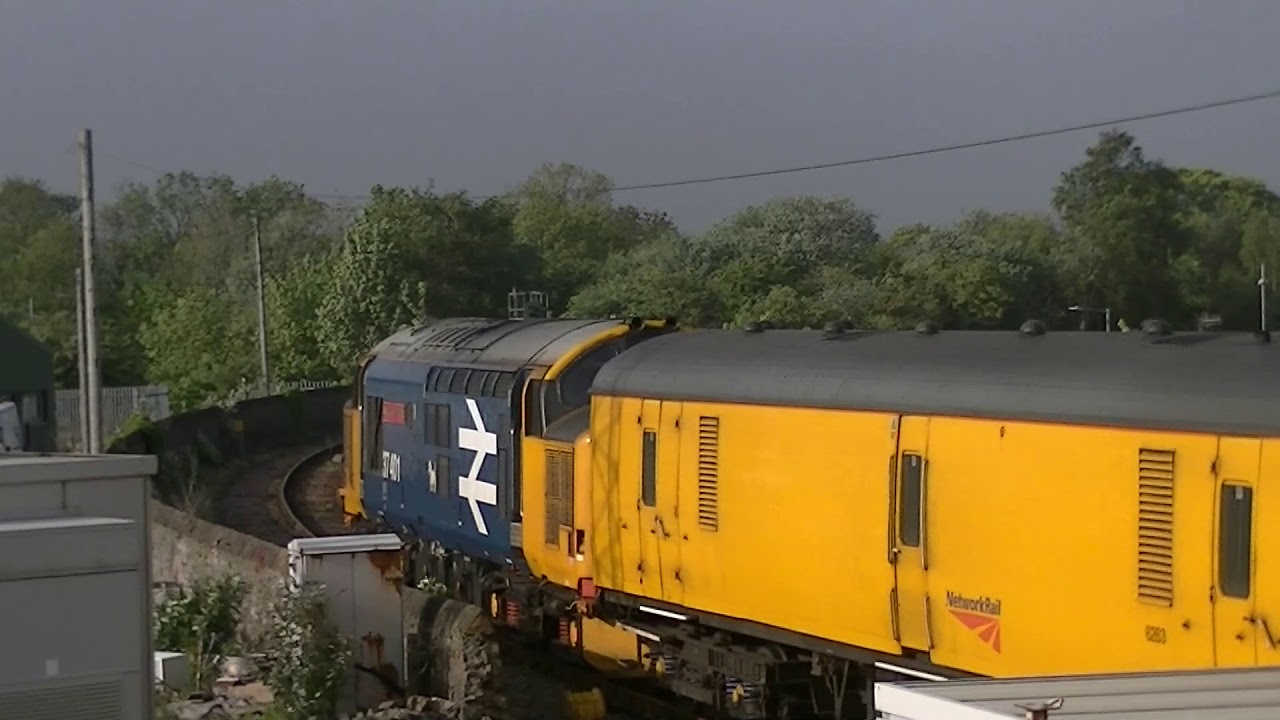 Network Rail PLPR Test Train DRS 37401 tnt 37218 1Q83 Carnforth ...