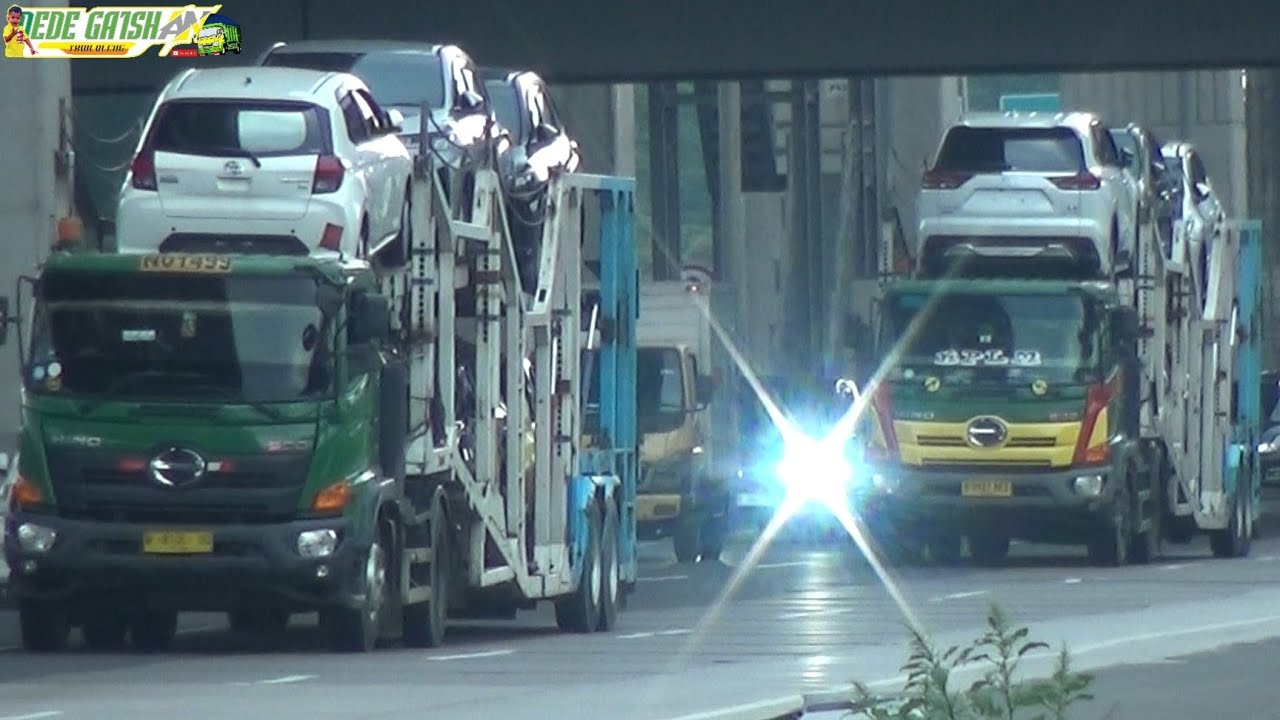 TRUK TRUK PENGANGKUT MOBIL ALFRAD, PAJERO, MOBILIO - YouTube
