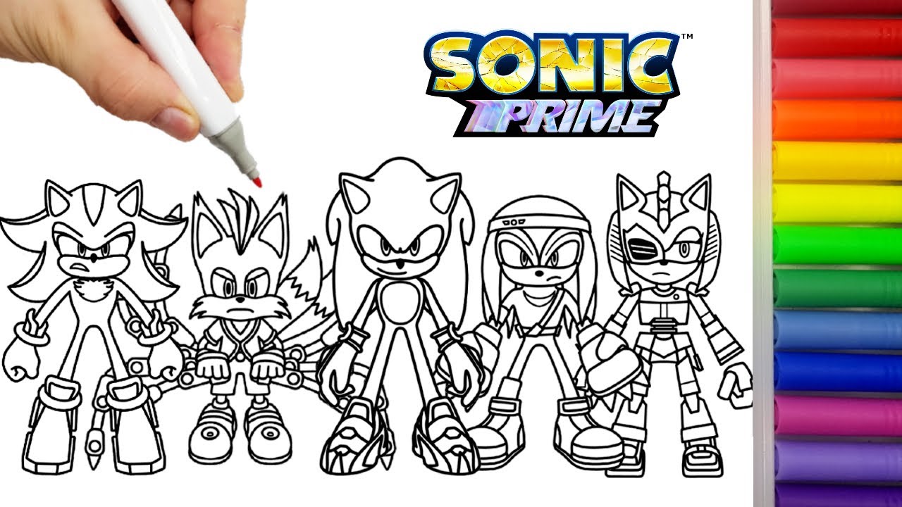 Sonic Team Coloring Pages Sonic Coloring Pages Sonic new Sonic Prime ...