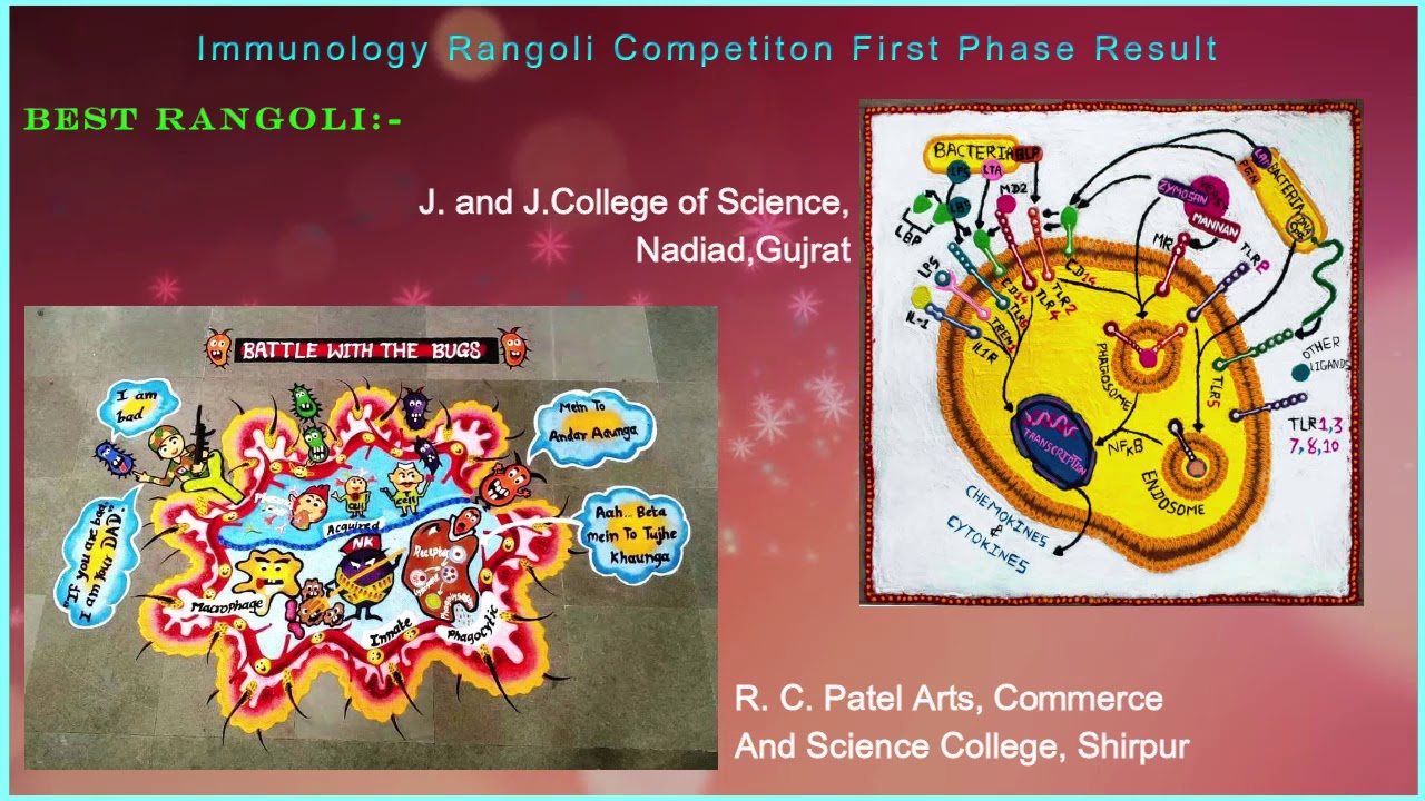 National Level Immunology Rangoli Competition - YouTube