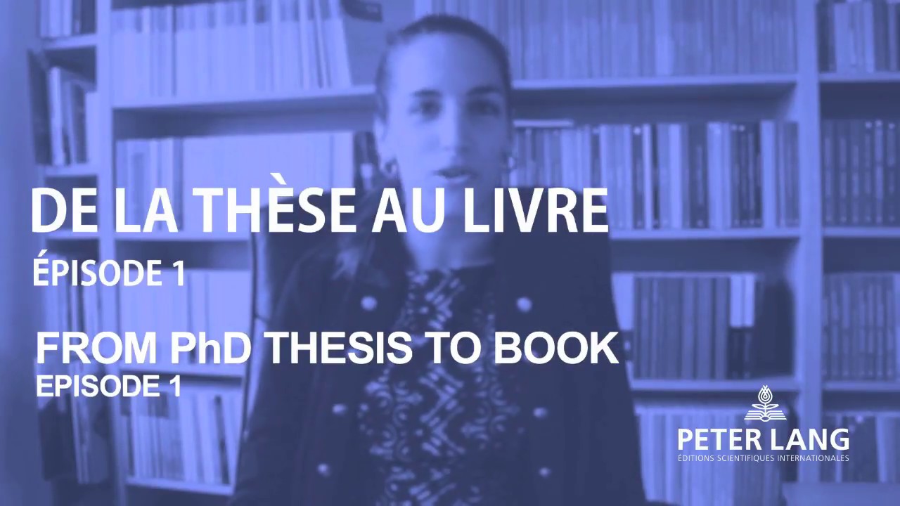 From PhD thesis to book: Chapter 1 - YouTube