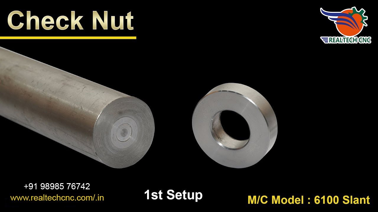 Check Nut 1st. Setup | RealTech CNC Machine VD-287 - YouTube