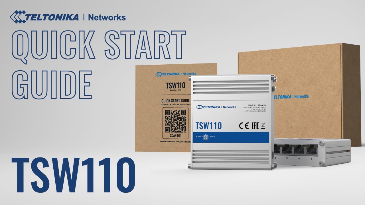TSW110 L2 Unmanaged Switch Quick Start Guide | Teltonika Networks - YouTube