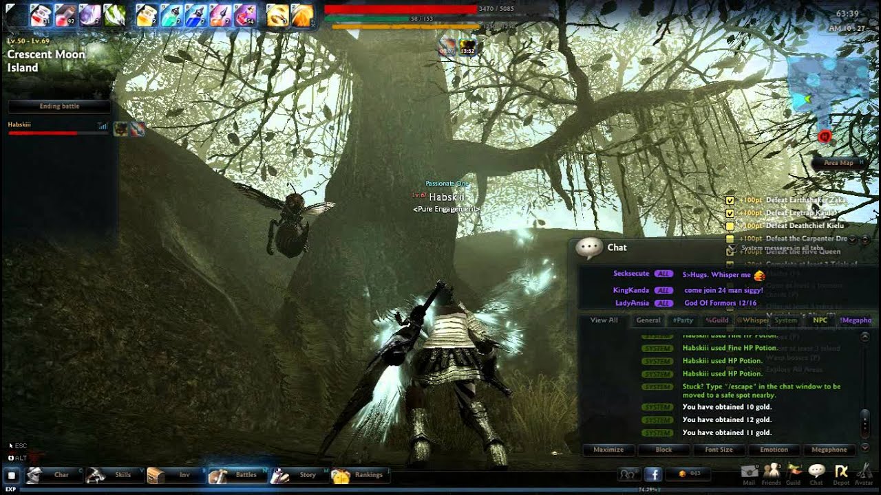 Vindictus/ Mabinogi Heroes : Crescent Moon Island Solo pt.2 (Spear Lann ...