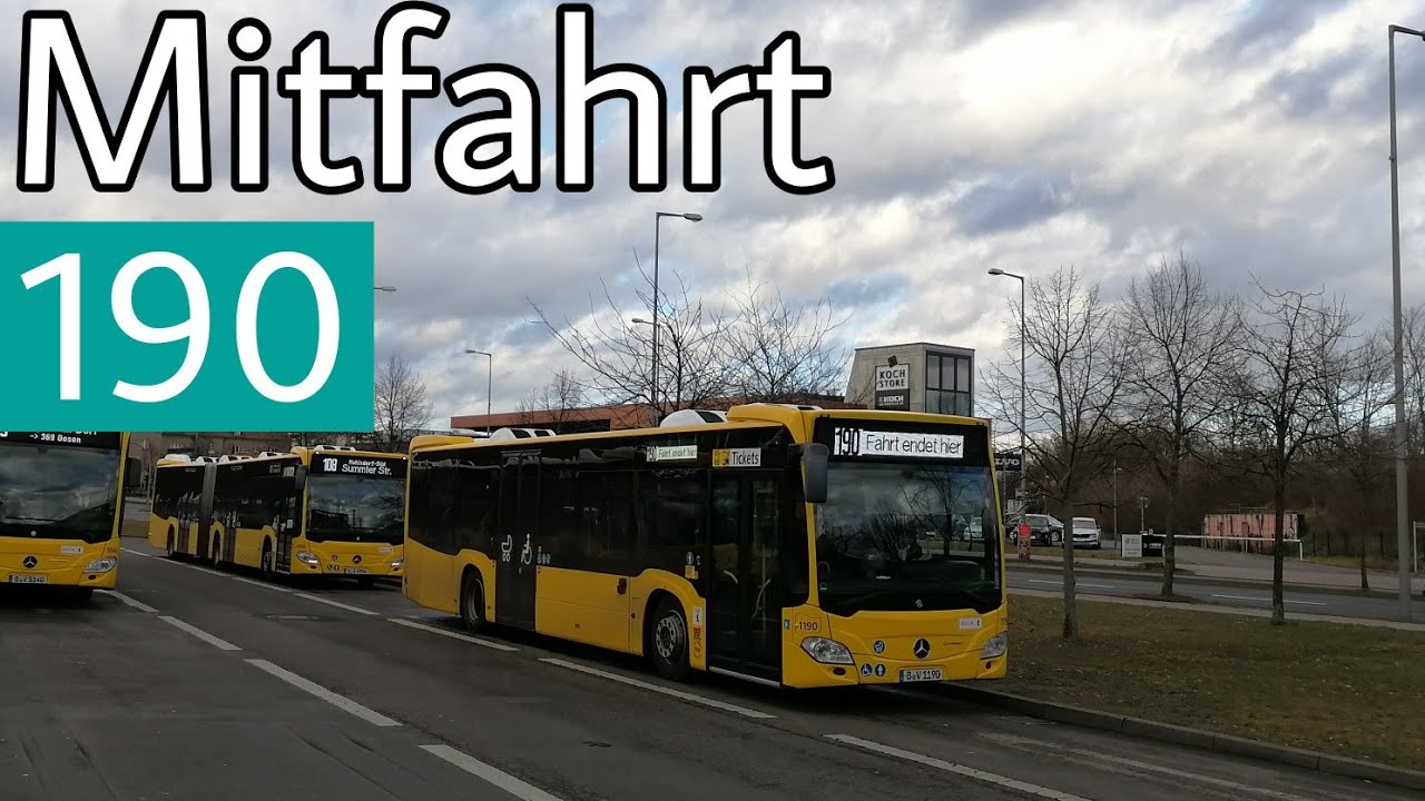 Berlin | Mitfahrt | MB Citaro C2 | Linie 190 | U Elsterwerdaer Platz ...