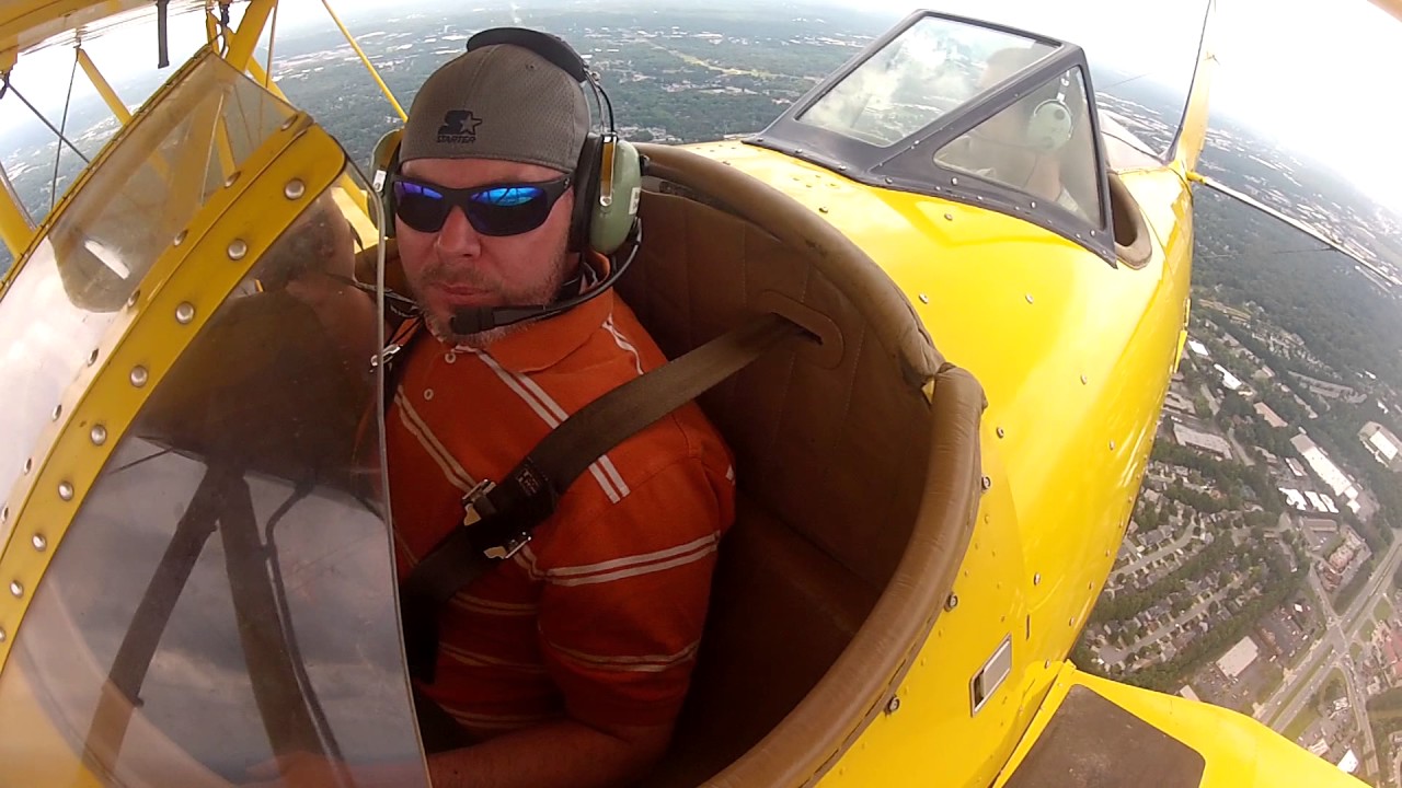 Biplane ride over atlanta - YouTube