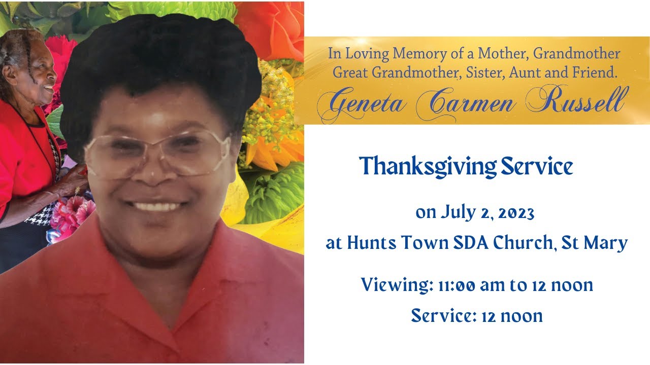 Thanksgiving Service for the Life of Geneta Russell - YouTube