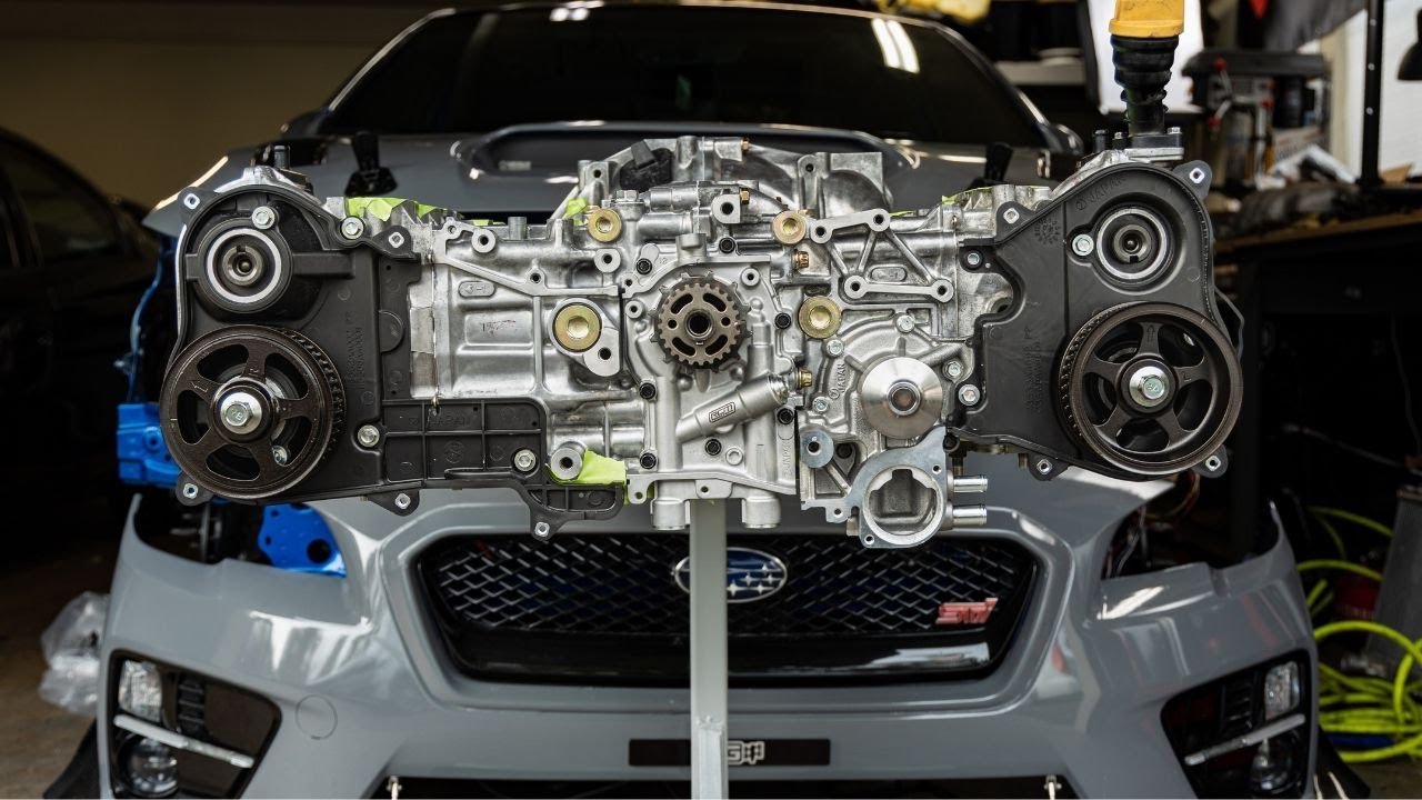 Flat 6 Subaru WRX STI Long Block Assembly is DONE! - YouTube