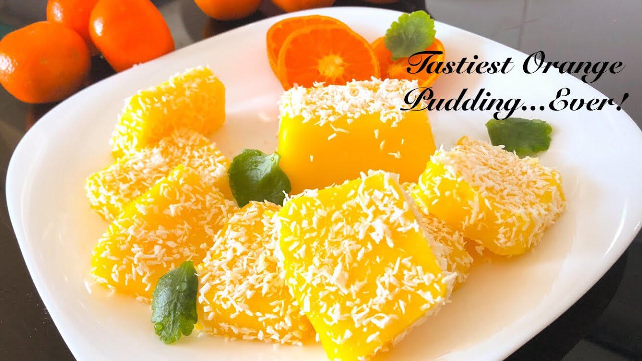 Tastiest & Easiest Orange Pudding Ever! No Bake | No Milk, Eggs, Cream ...