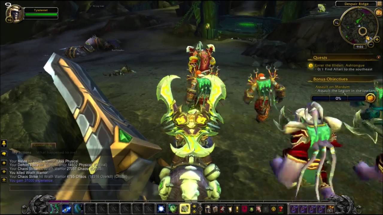 Playing the Demon Hunter Class in World of Warcraft - YouTube