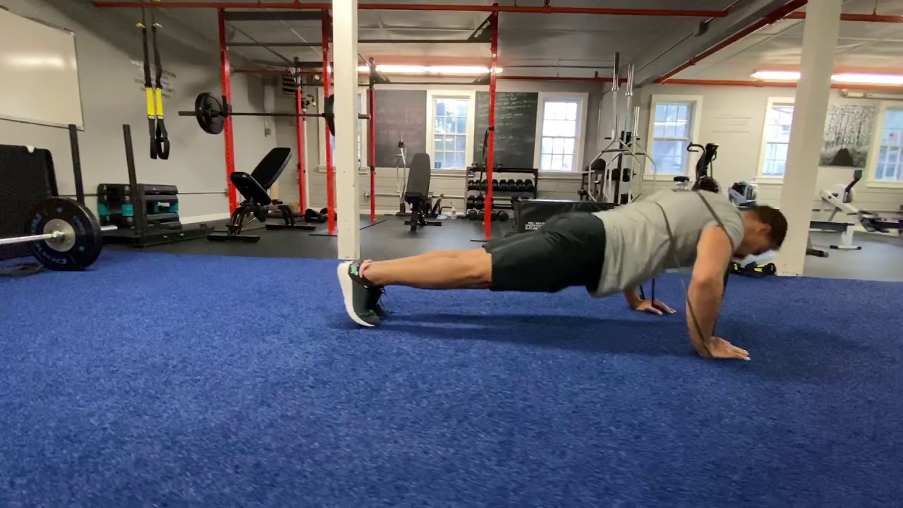 Band loaded push-ups - YouTube