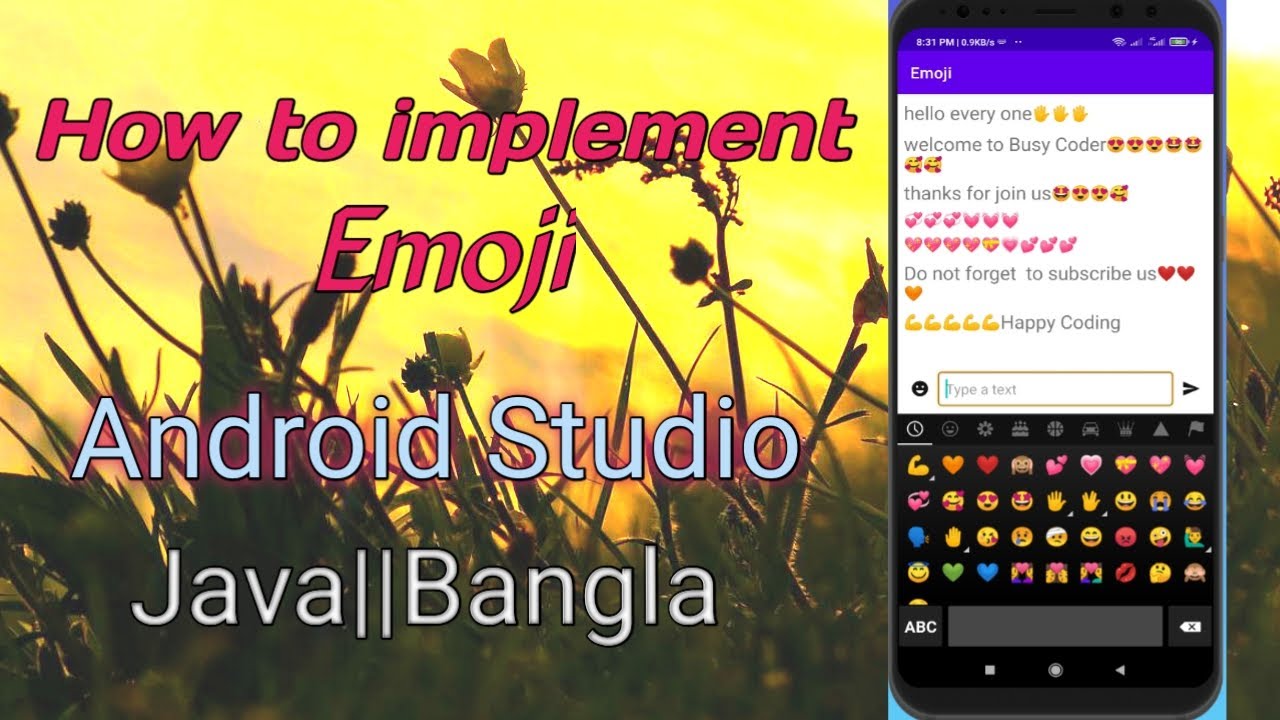 Emoji Android Studio tutorial||Implement || Integrate || Android Studio ...