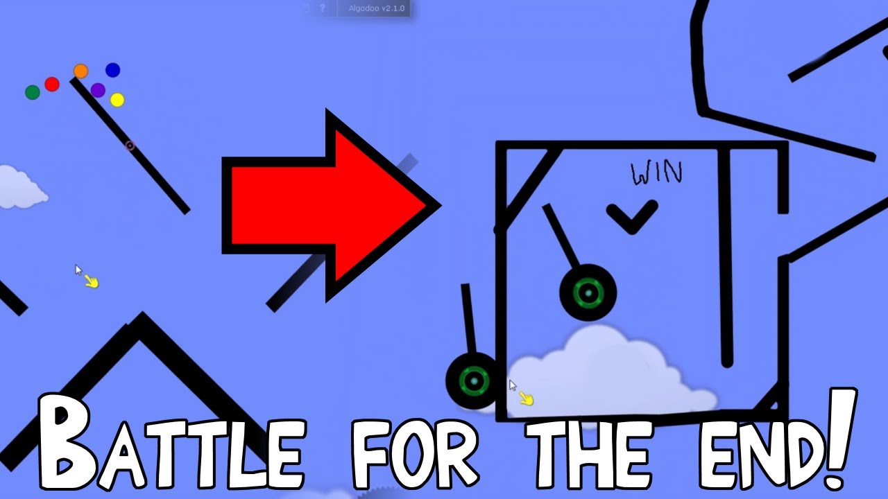 Who won the account giveaway? Find out in this Algodoo ball race! - YouTube