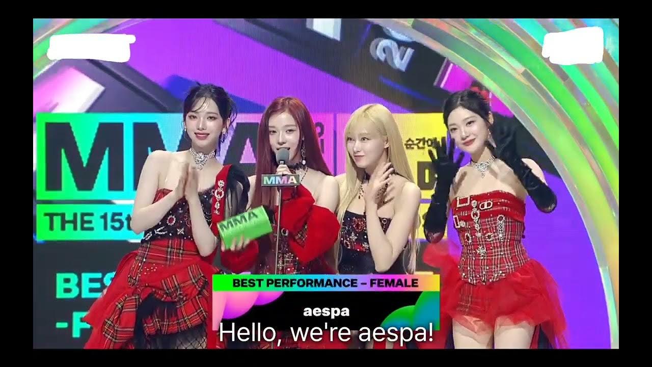 231202 aespa Best Performance Award (Female) @ Melon Music Awards 2023 MMA - YouTube