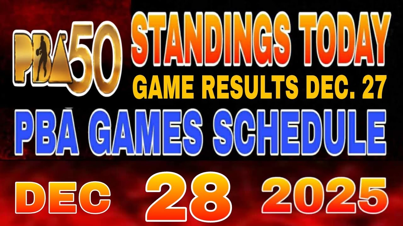 PBA Standings today as of December 27, 2025 | Pba Game results | Pba ...