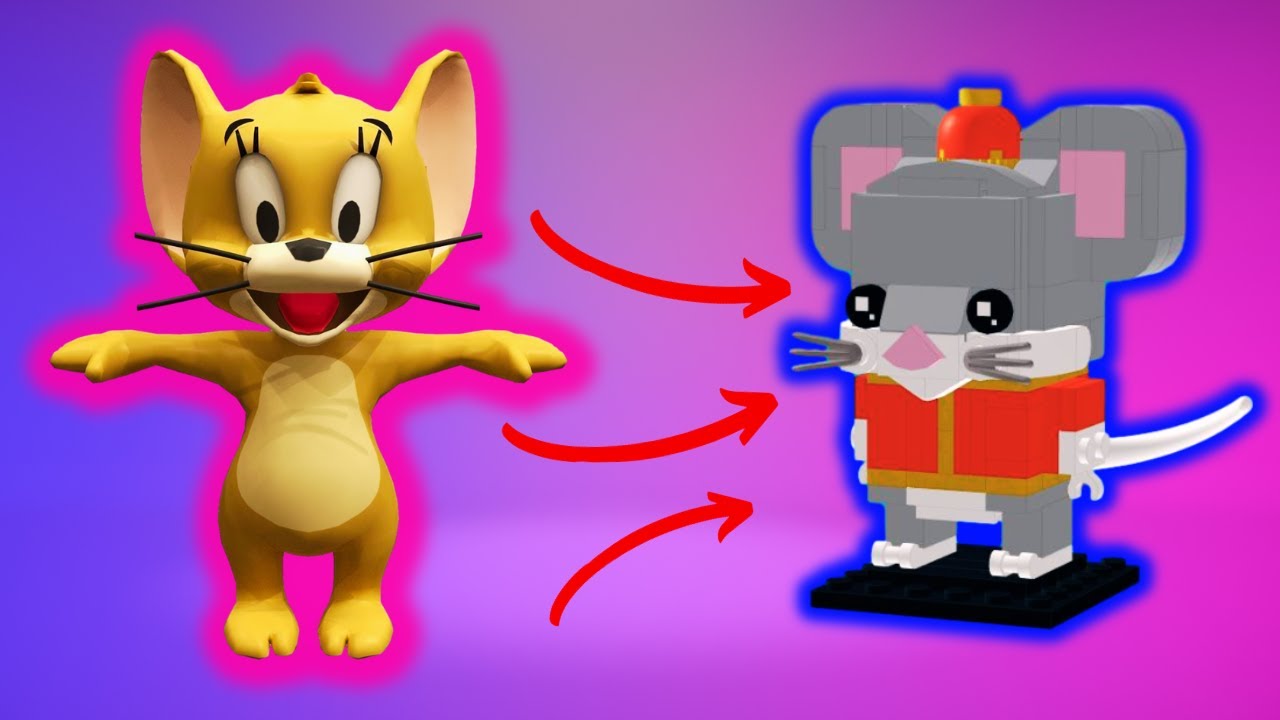 LEGO Tutorial - Building Jerry the Mouse - YouTube