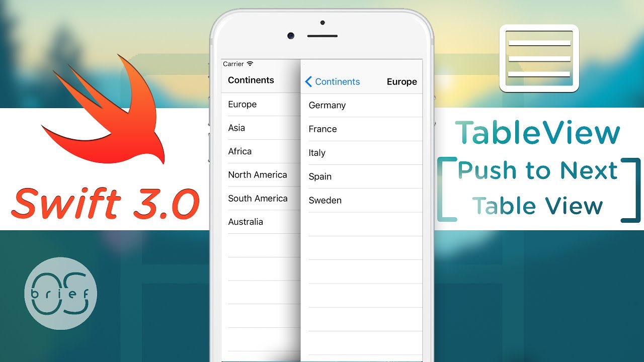 Tableview Push To Next Tableview Youtube