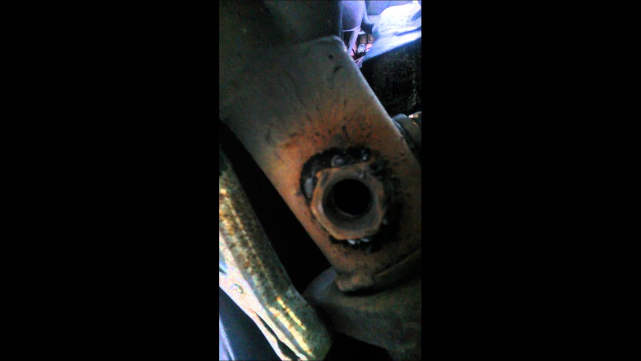 Relocating o2 sensor hole - YouTube