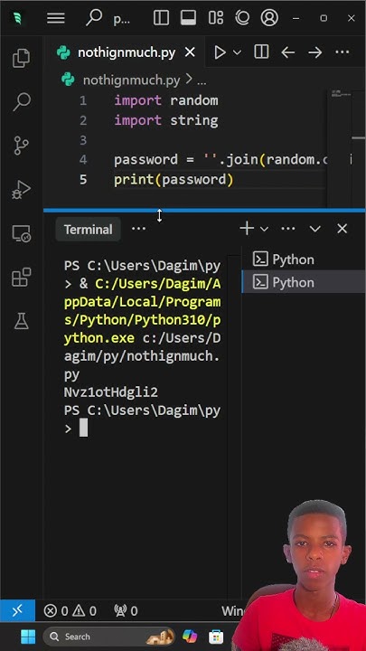 Create a Simple Password Generator in 60 Seconds! 🔐 - YouTube
