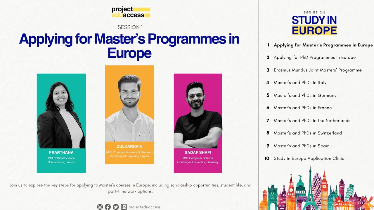 Applying for Master’s Programmes in Europe | Study in Europe Series ...