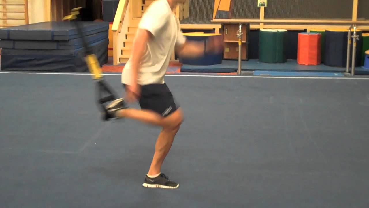 TRX Suspended Lunges with Hop - YouTube