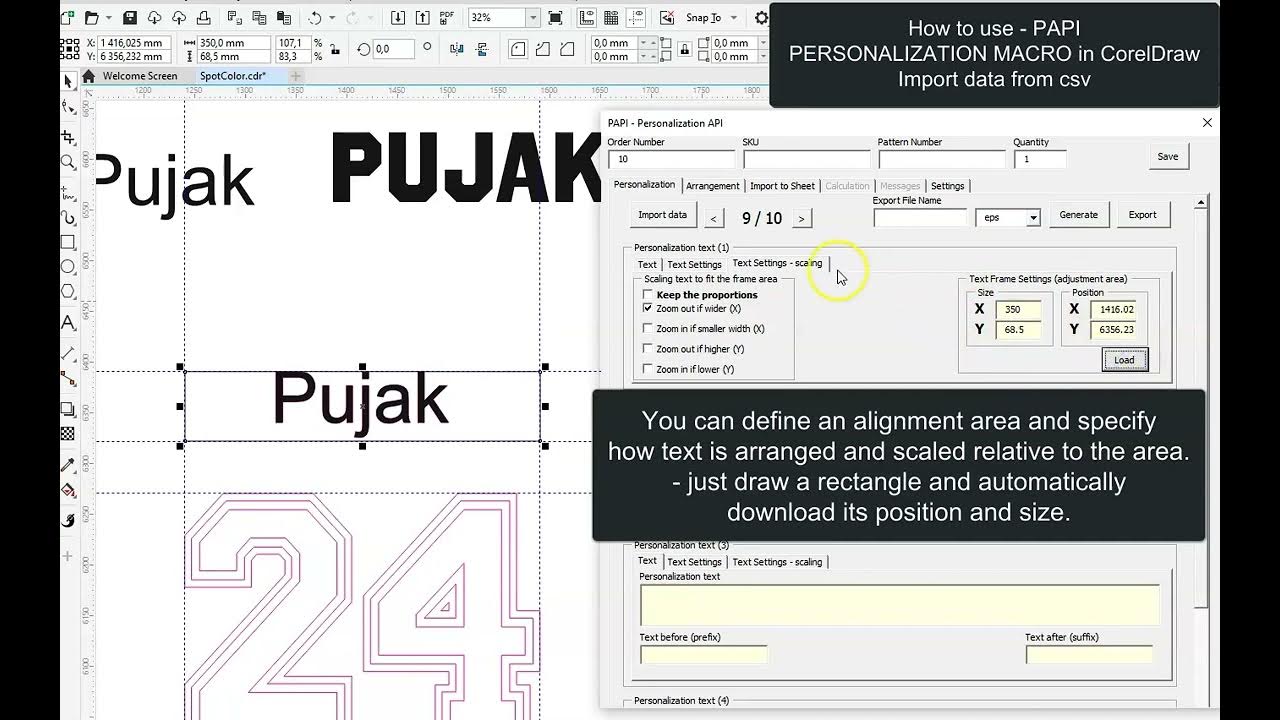 Papi Macro Coreldraw How To Automatically Generate A Project To Cutting From Csv Automatic
