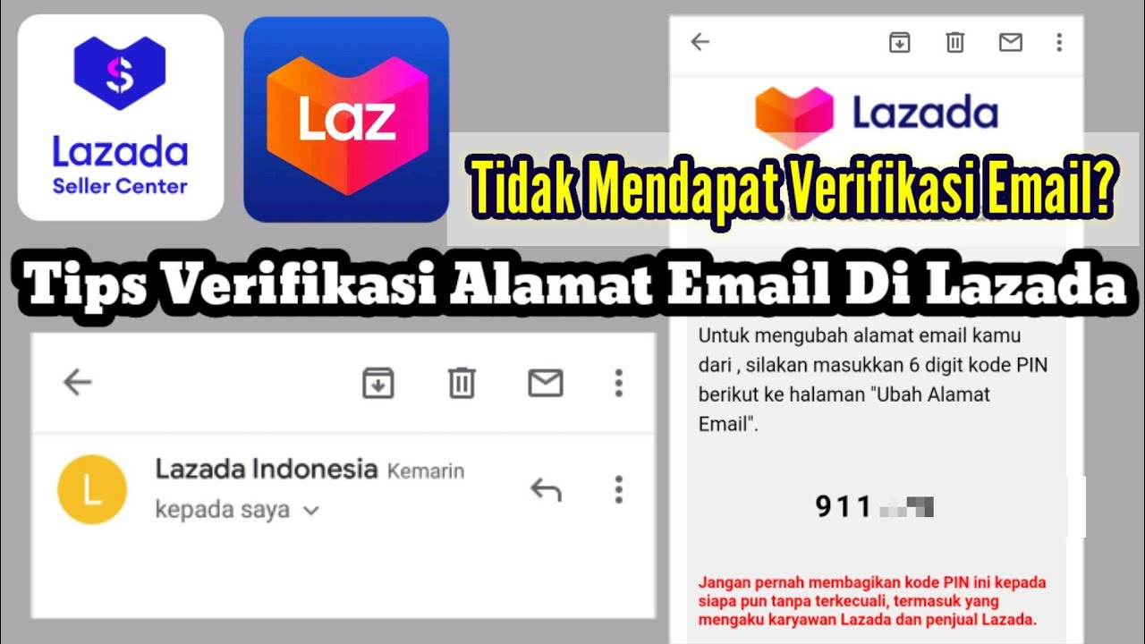 UPDATE! Cara Verifikasi Alamat Email Akun Lazada Di Hp | Pembaruan Agar ...