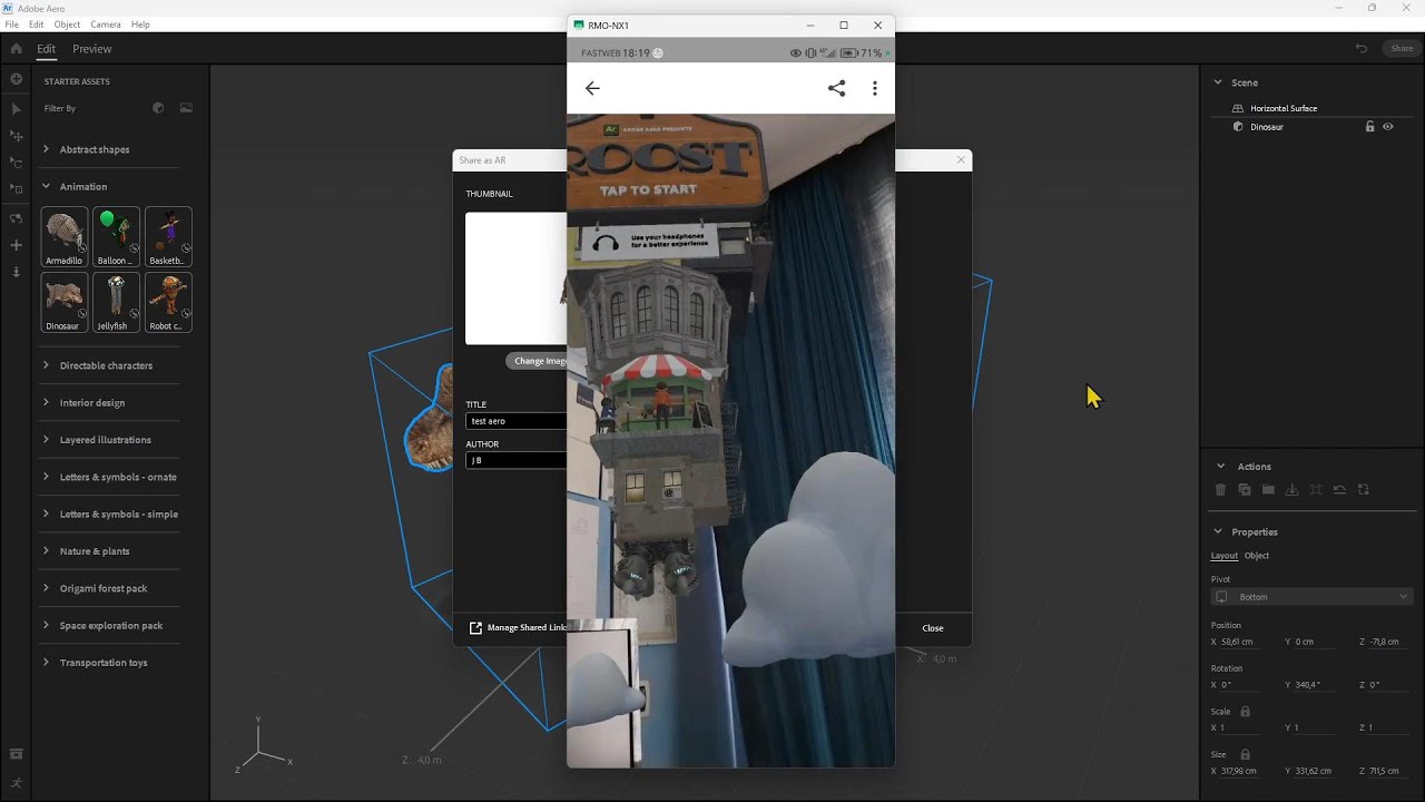 Videoguide - Augmented Reality Test, 3D and AR Using Adobe AERO Mobile ...