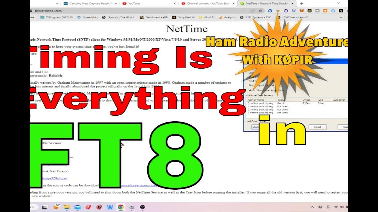 NetTime (Windows) and ChronyControl (Mac) for Time Synchronization FT8 - YouTube