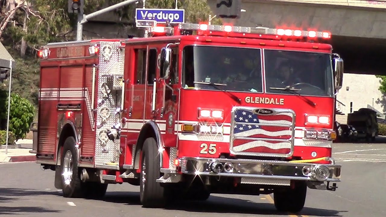 Glendale Fire Dept. Engine & BLS 25 - YouTube