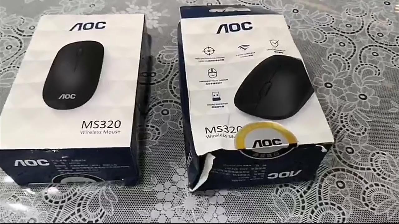 Review AOC MS320 Wireless Mouse 2.4GHz USB Receiver Gaming Optical Game Mouse - YouTube