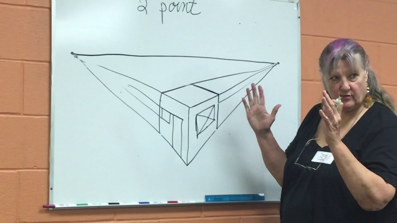 How to draw a box in 2 point perspective - YouTube