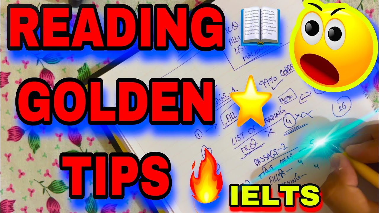 IELTS READING Golden Tips II 9Band Tips and Tricks - YouTube