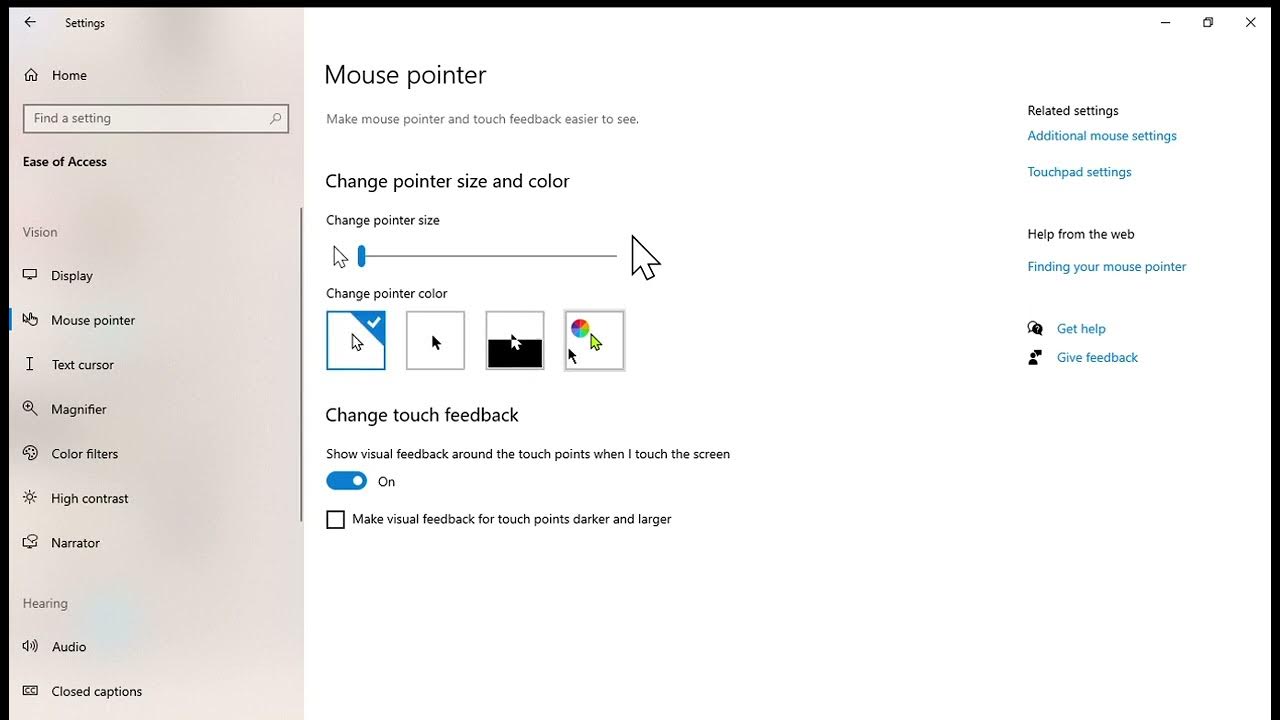 how to change mouse pointer - YouTube