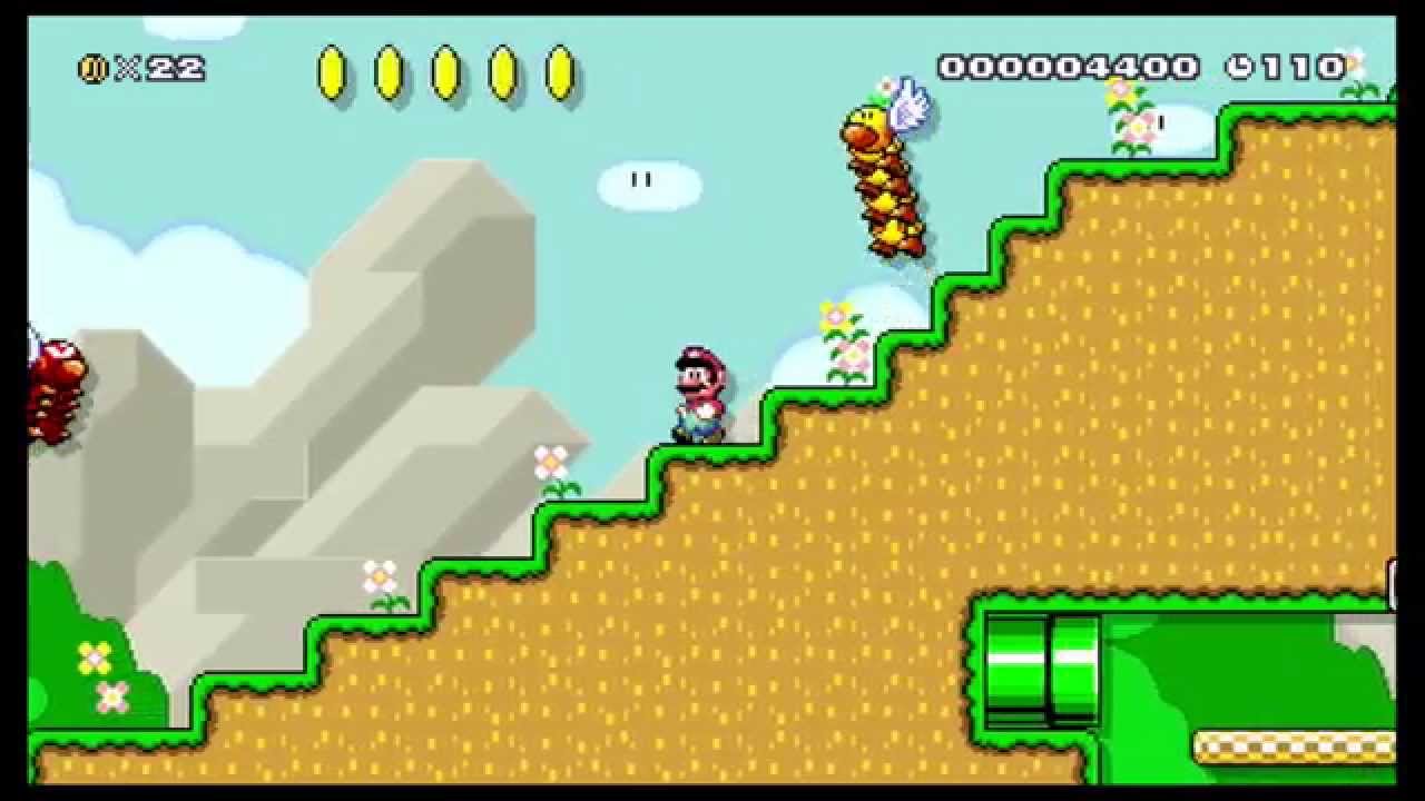 Super Mario Maker - Wiggler Wednesday (Code in Description) - YouTube