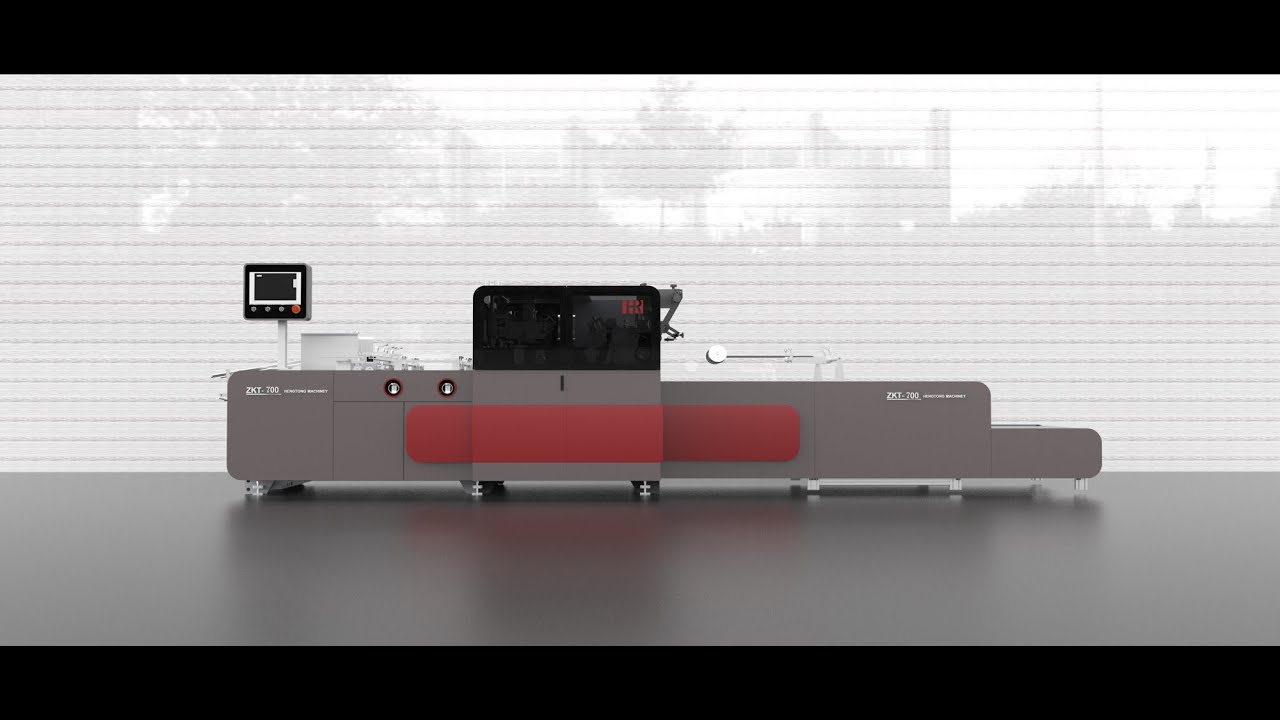 ZKT-700 High speed window Patching Machine ：Max Speed 31000pcs/h show in Exhibition - YouTube