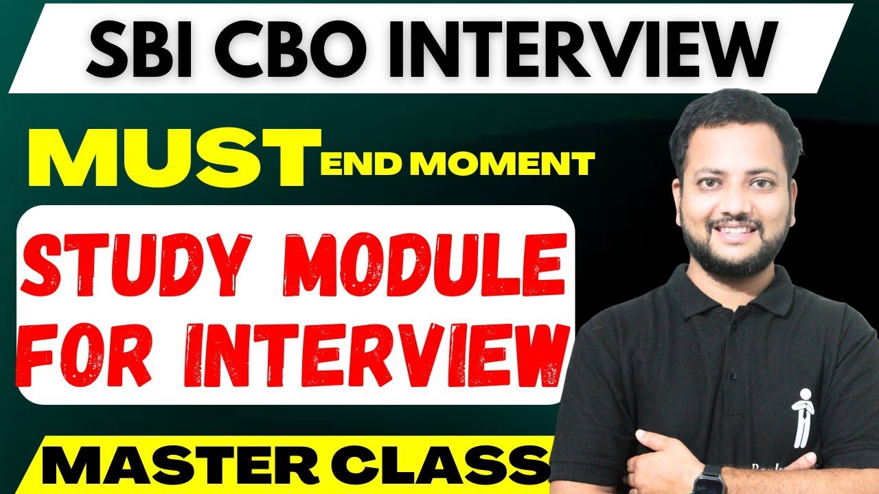 SBI CBO Interview Preparations 2024 | SBI CBO Interview Questions - YouTube